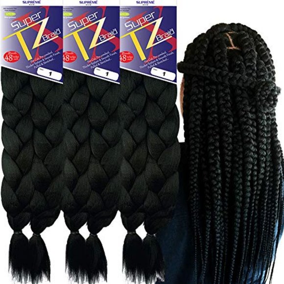 TZ Braid Hair | Hair | 3x Prestretched Braiding Hair 48 6 Bundles Total ...